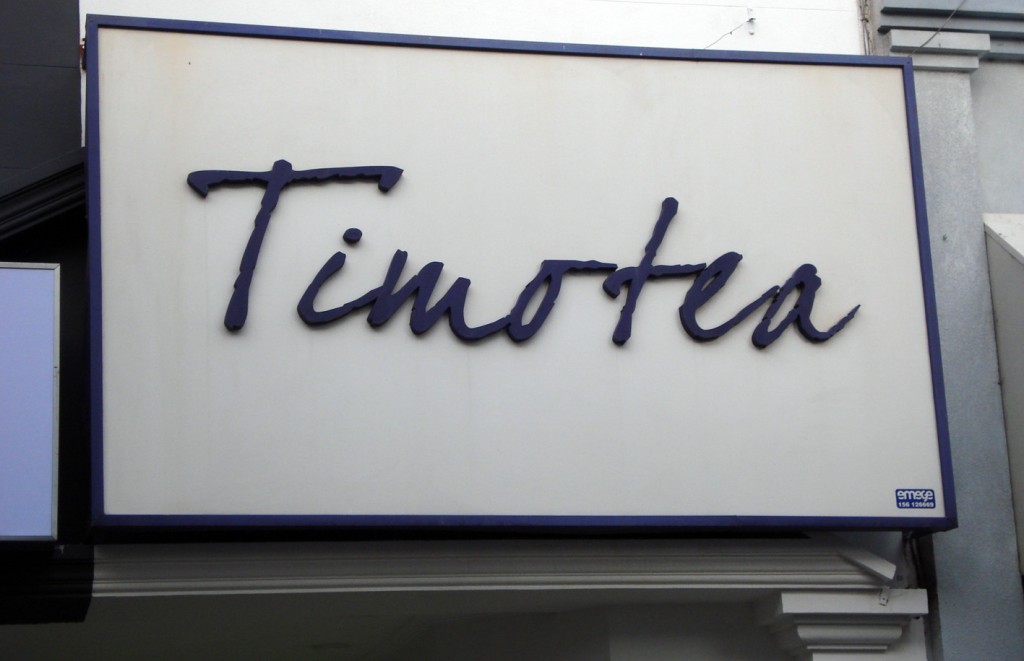 Timotea - Carteles de Ruta